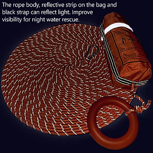 AnKun Water Rescue Throw Bag with 50FT Length of Rope in 3/10In Tensile Strength Rated to 2000lbs, Emergency Rescue Rope for Kayaking, Boating, Fishing, Rafting, High Visibility Safety Equipment