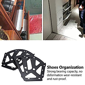 Shoes Cabinet Hinge Cold Rolled Steel 3-Layers Shoe Drawer Flip Rack Accessory Shoes Drawer Hinge Shoes Cabinet Flip Rack Shoes Cabinet Turning Rack Shoe Cabinet Fittings Shoes Organization Black