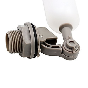 livestocktool.com 2 PCS 3/4" Float Valve for Tank Mount, Fish Aquarium,Cattle Dog Chicken Water Bowl, Horse Waterer Trough with Adjustable Arm (3/4")