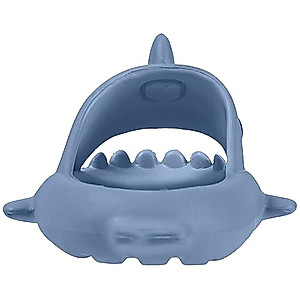 KVbabby Cloud Shark Slides for Kids Toddlers Girls Boys Novelty Open Toe Sandals Cute Shower Pillow Slippers with Thick Sole for Outdoor Indoor Sky Blue 3-4 Big Kid