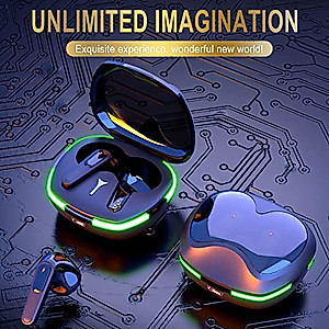 topliu Digital Display Bluetooth 5.1 Earbuds, Touch-Control Noise Reduction TWS-Headphones, with Breathing Lamp, 200mAh, for Sports Working Music