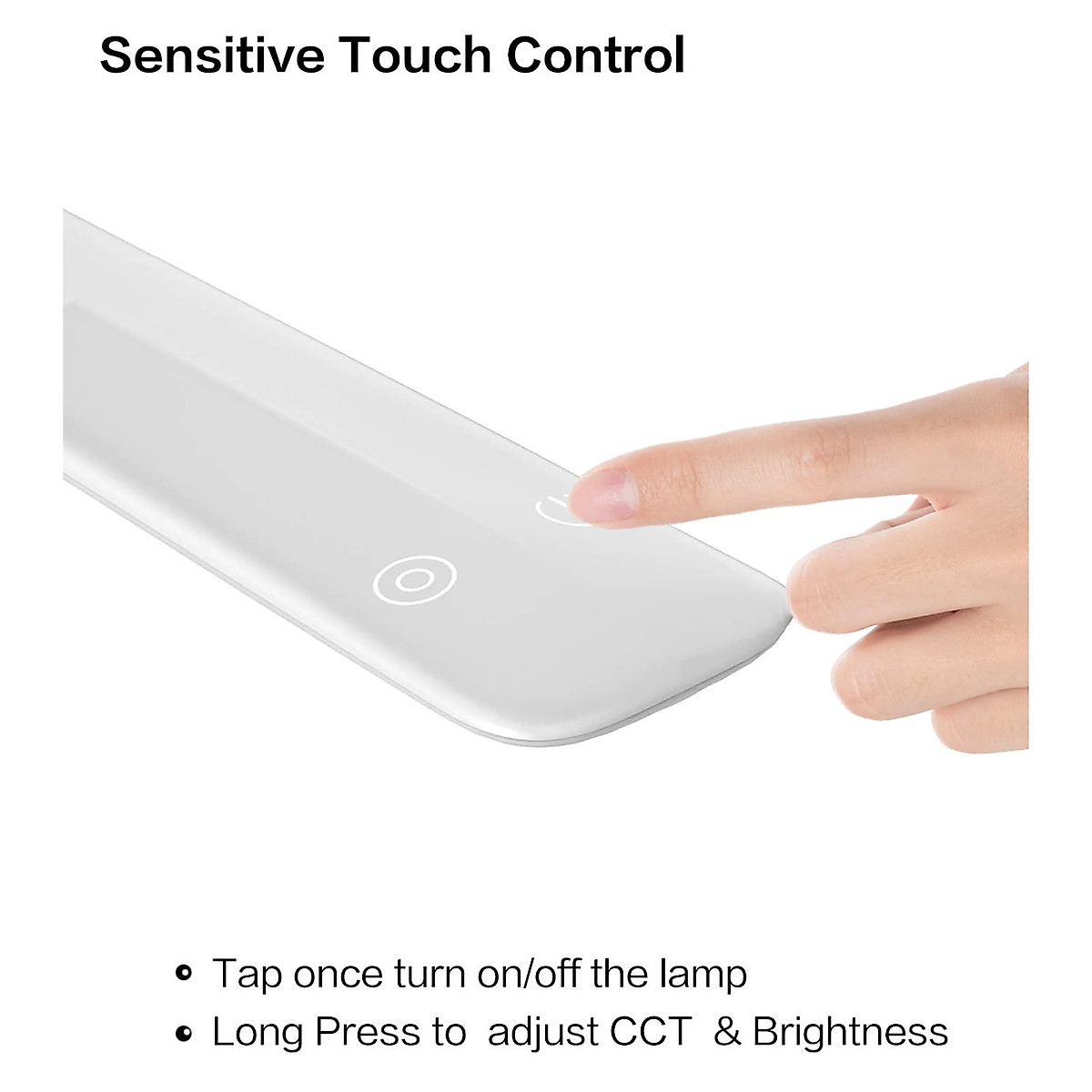 LED Desk Lamp With Clamp, 10W Gooseneck Lamps Touch Control,Swing Arm Clamp Lamp, Architect Clamp Desk Lamp Dimmable,Nail Lamp for Desk Table (White)