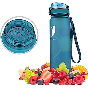 Super Sparrow Water Bottle - 17 oz - BPA & Toxic Free Tritan Water Bottles - One Touch Opening - Leak-proof Plastic Bottle - Kids Water Bottle for Office, Gym, Outdoor, Sports