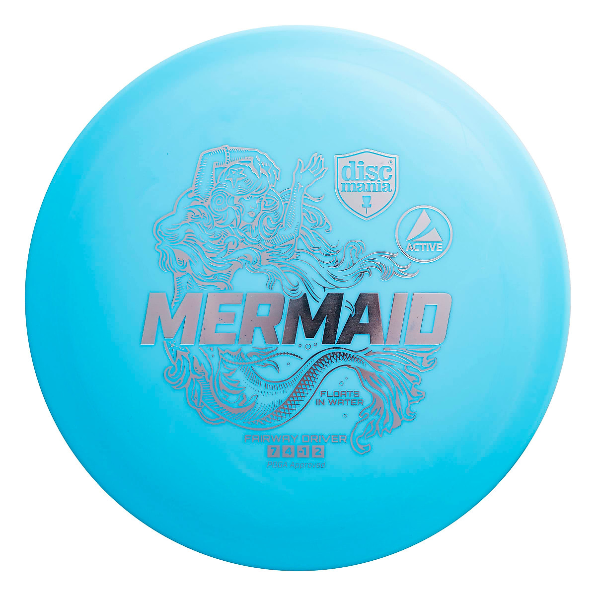 Discmania Active Mermaid Disc Golf Driver – Floating Disc Golf Driver, Floats in Water – 160-165g