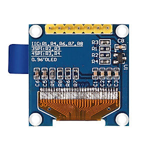 2Pcs 0.96" 7 Pin SPI OLED Display, MELIFE 0.96 Inch Module 128X64 Module DC3-5V. White
