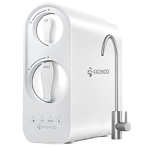FACHIOO Reverse Osmosis System, NSF/ANSI 372 Certified, 6 Stage Tankless RO Water Filter System, Under Sink Water Filtration System, 600 GPD, 2:1 Pure to Drain, Nickel Faucet, Reduces PFAS, FCC Listed