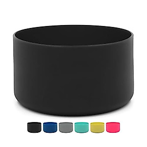 Flaskars Protective Silicone Boot for 12oz - 40 oz Hydro Sport Water Bottles Flask Anti-Slip Bottom Sleeve Cover (Fits 32 oz and 40 oz Bottles, Black)