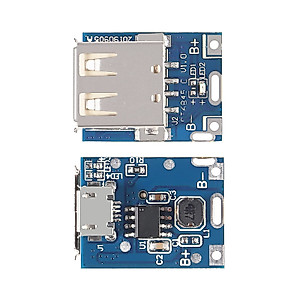 AITRIP 20PCS Boost Step Up 5V 1A Power Supply Module Lithium Battery Charge Protection Board 134N3P DIY Charger USB and Micro USB Port with LED Display