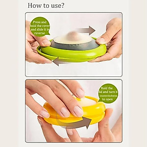 Maisifa New Fruit and Vegetable Anti-Oxidation Storage Box,Fruit Storage Containers for Fridge, Silicone Food Storage Containers for Onions,Lemons, Garlic and Potatoes,Avocado Saver(4 pieces)