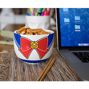 Sailor Moon Japanese Dinnerware Set | 16-Ounce Ramen Bowl, Chopsticks