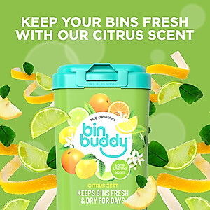 Bin Buddy Mixed Fresh Citrus & Berry, 450g, Pack of 6, Bin Freshener Deodoriser Powder, Leaves Your Bin Smelling Great, Suitable for Indoor and Outdoor Bins