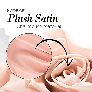 Kitsch Multi-Way Satin Head Scarf for Women - Softer than Silk Hair Wrap for Sleeping, Satin Scarf for Hair Wrapping at Night, Pink Head Scarf, Pink Hair Scarf for Sleeping., Elegant Head Wrap - Blush