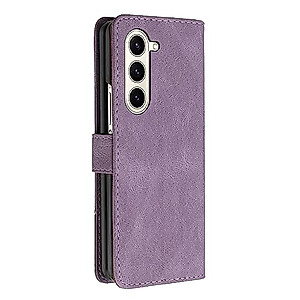 Flip Wallet Case Compatible with Samsung Galaxy Z Fold 5 2023 Case, Samsung Galaxy Z Fold 5 Wallet Case Slim PU Leather Phone Case Flip Folio Leather Case Card Holders Shockproof Protective Case with