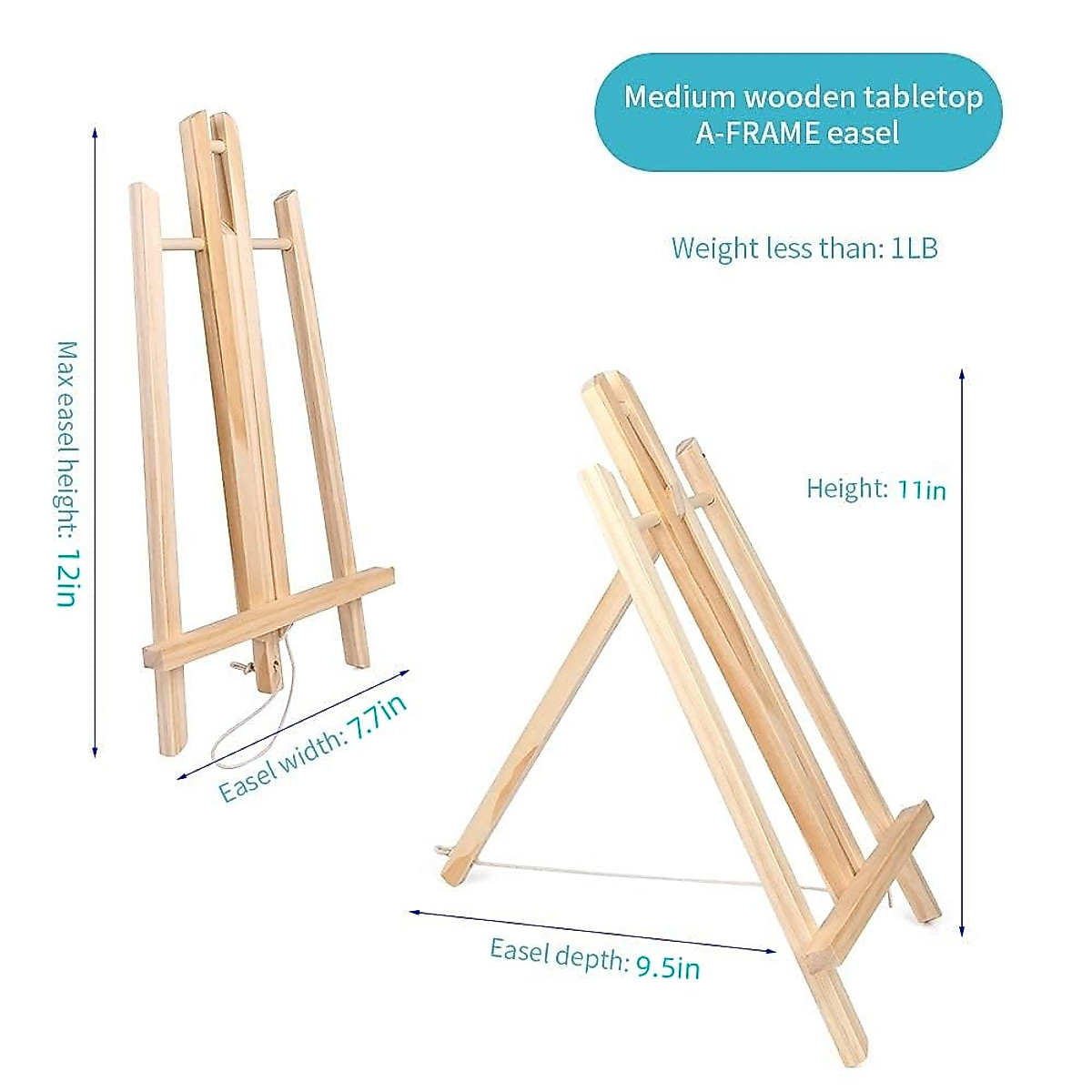 16 inch Tabletop Display Artist Easel Stand, Art Craft Painting Easel, Wooden Easel Apply to Kids Artist Adults Students Classroom Etc.