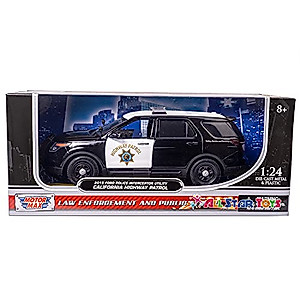 Motormax 1/24 CHP California Highway Patrol B&W Ford PI Utility Police SUV