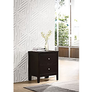 Coaster Furniture Carlton Transitional 2 Drawer Nightstand Bedroom Bedside Table Storage Drawers Cappuccino Brown 202092