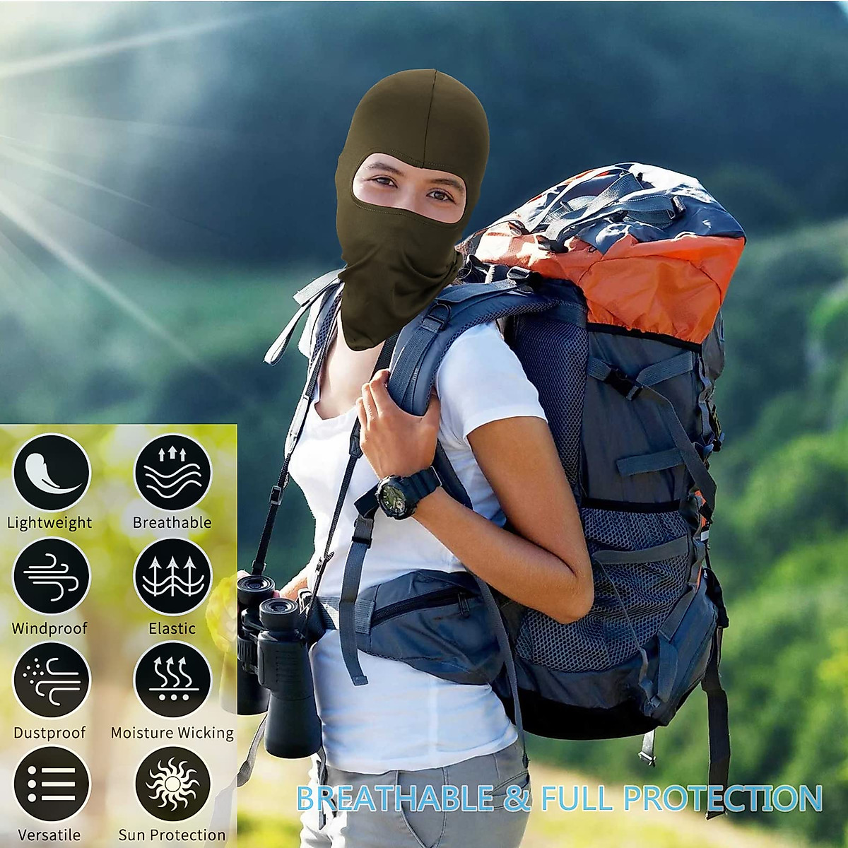 4 Pcs Balaclava Face Ski Mask : Full Face Cover Hood Shiesty Masks for Men Women Black