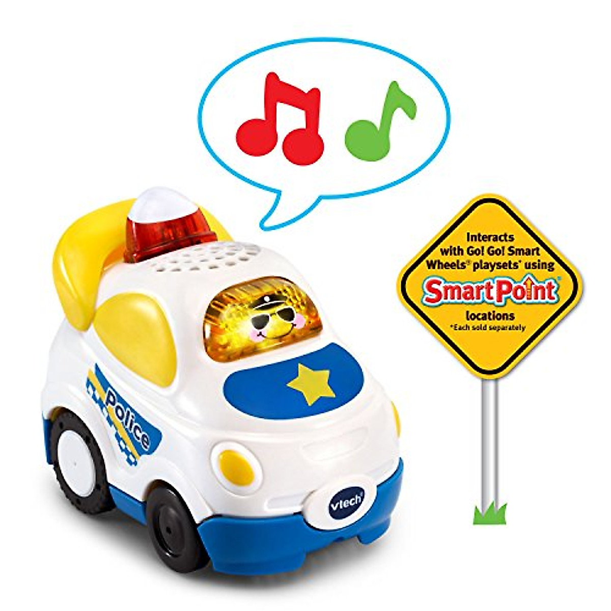 VTech Go! Go! Smart Wheels Speedway RC SmartPoint Racer Police Car