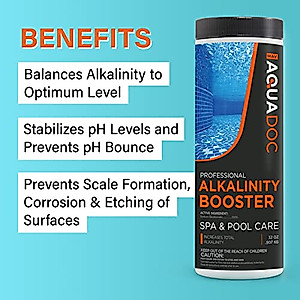 AquaDoc Total Alkalinity Increaser for Hot Tub to Keep Alkalinity Up for Spas - Alkalinity Booster Chemical for Hot Tub & Spa pH Balance - Get Fresh Water pH Balance & Bring Alkalinity Up