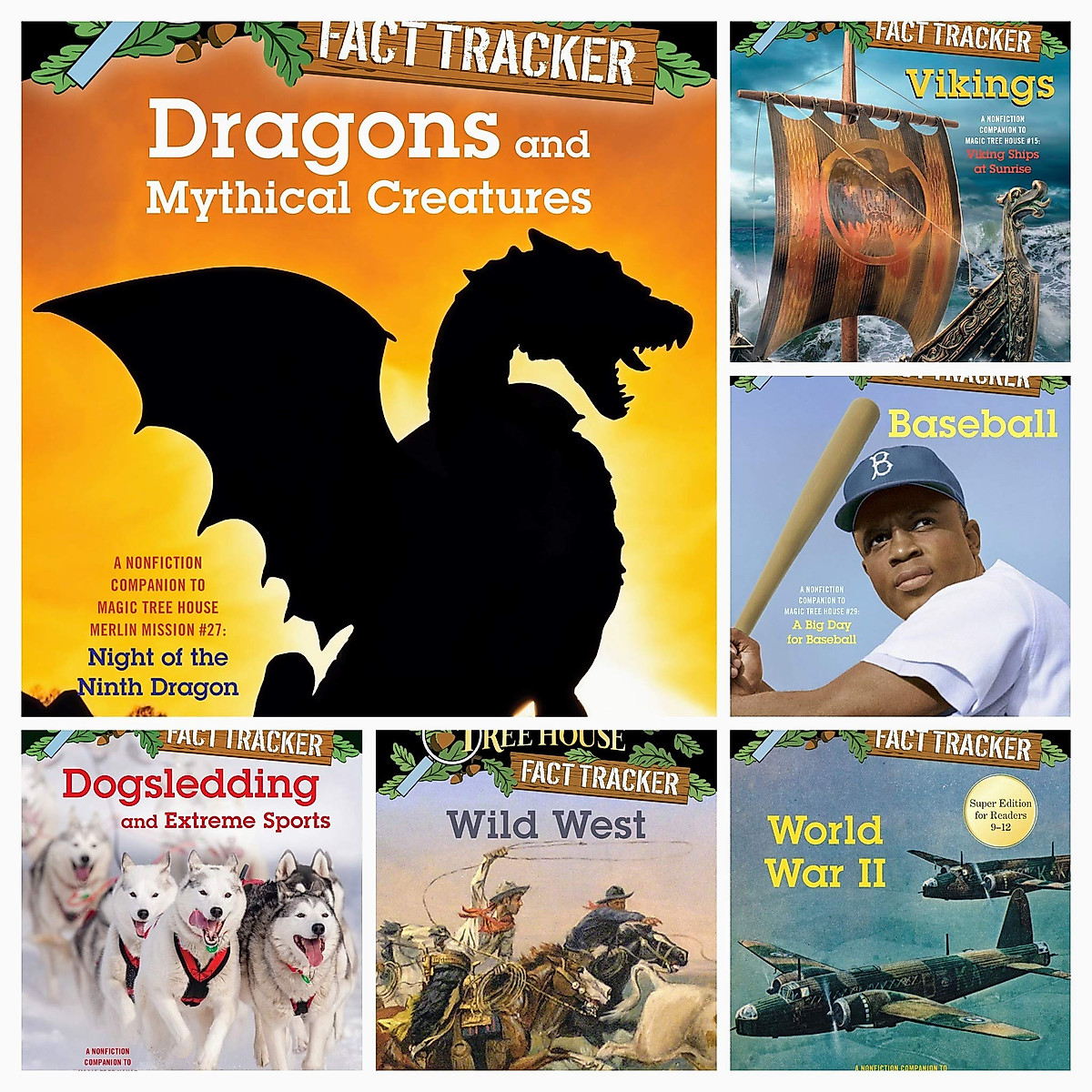 Magic Tree House Fact Trackers Complete 38 Book Set Collection Series (Includes Wild West, Baseball, World War II, Dragons and Mythical Creatures, Dogsledding and Extreme Sports, Vikings, Sharks and.)