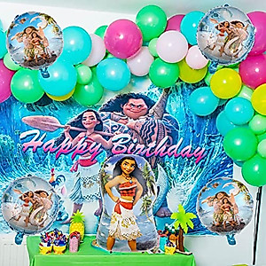 5 Pcs Foil Balloons for Moana Birthday Party Baby Shower Decorations… (Moana1)