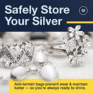 Anti Tarnish Storage Bag 18" x 18" | Fabric Cloth Bags for Sterling Silver Jewelry Silverware Trays and More (2 Pack)