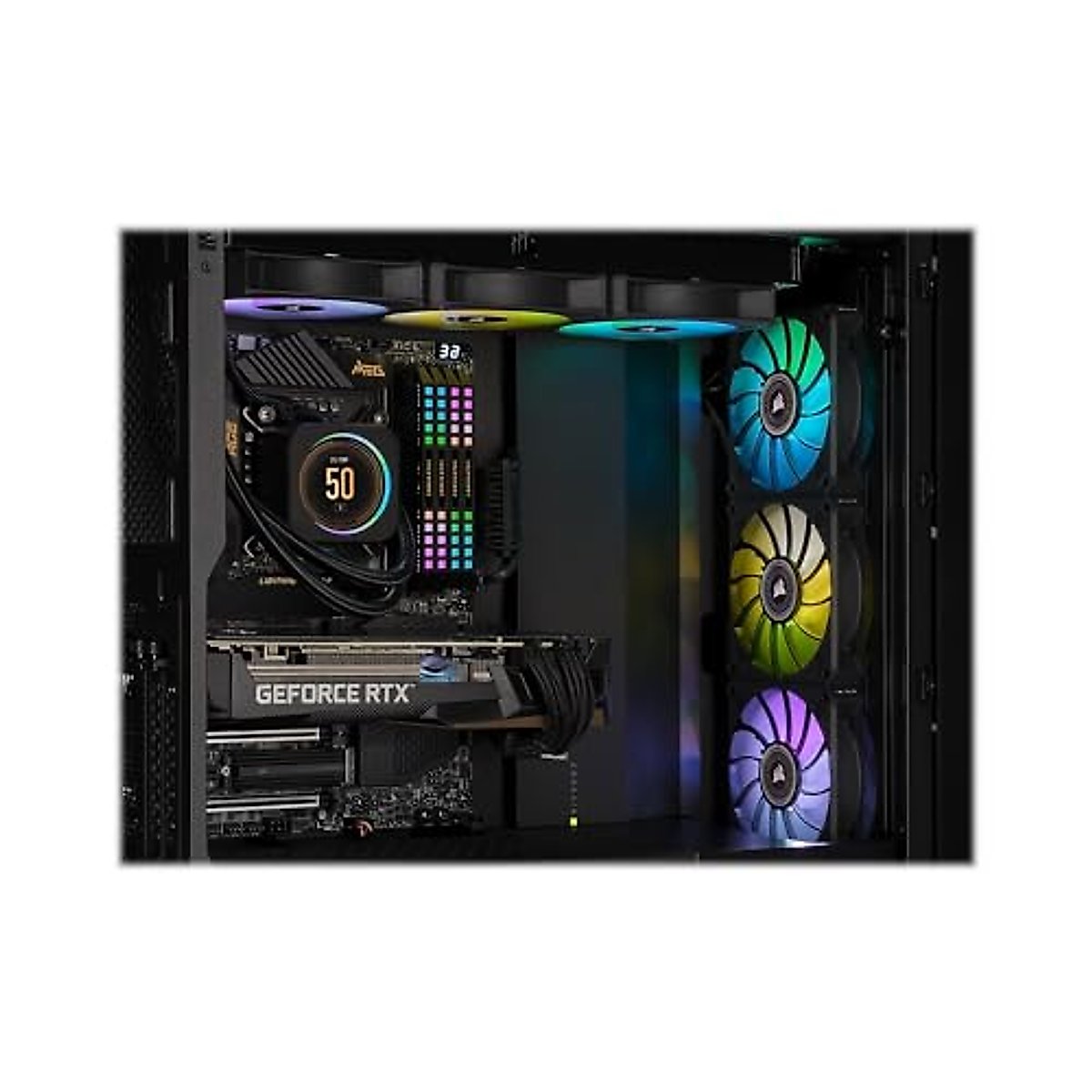 CORSAIR iCUE H150i ELITE LCD Display Liquid CPU Cooler-Custom IPS LCD Screen-48 Dynamic RGB LEDs-120mm Fans-360mm Radiator-COMMANDER CORE Smart Lighting Controller