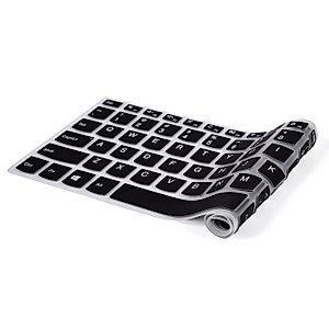Keyboard Cover for Lenovo IdeaPad 3 15 15.6 17.3, Lenovo Yoga C740 C940 15.6 / Yoga 9 9i 15.6 / ideaPad L340 S340 320 330 330s 340s V330 520 720s 130 S145 15.6 / ideaPad 320 330 17.3 inch -Black