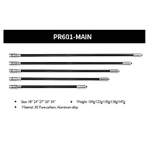 MILAEM 4-34 Inch Archery Bow Stabilizer Rod Carbon Fiber Stabilizer Extender Balance Bar Extension Pole for Recurve Compound Bow (4 inch)