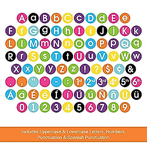 BARKER CREEK Letter Pop-Outs, 3.25" Happy, Multicolor Designer Letters for Bulletin Boards, Breakrooms, Reception Areas, Signs, Displays, And More! 3.25" 210 Characters per Set (1721)