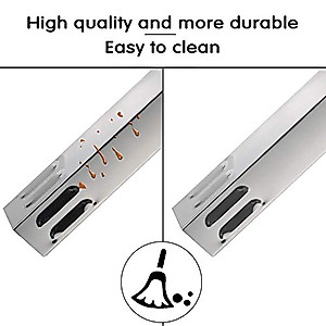 Hisencn Repair kit Stainless Steel Gas Grill Burner Pipe Tube, Heat Plate Shield Tent Deflector, Burner Cover Replacement for Dyna-Glo DGB390SNP-D, DGB390BNP-D Smart 3 Burner LP Gas Grill Models