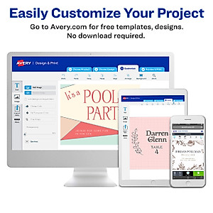 Avery Printable Greeting Cards, Half-Fold, 5.5" x 8.5", Matte White, 20 Blank Cards with Envelopes (3265)