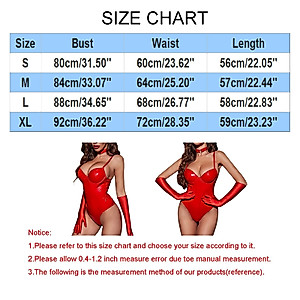 Sexy Lingerie,Lingerie For Women One Piece Cut Out Spaghetti Strap Patent Leather Bodysuit Backless Sparkle Wet Look Nightwear Catsuit Red S