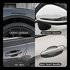 Grafken 8Pcs 3D Transparent car Door Handle Stickers Door Bowl Scratch Protector, Universal Waterproof Anti-Scratch Paint white m Grafken-doorsticker 0