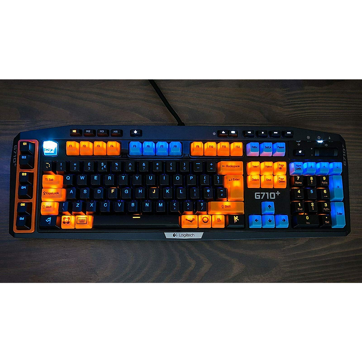 2 Pcs 1.5X R1 Backlit Set Portal Keycap Laser Carving CTRL/Win/ALT/FN Switchs OEM Profile for Most MX Mechanical Keyboards Gaming Replacement (2pcs 1.5u)