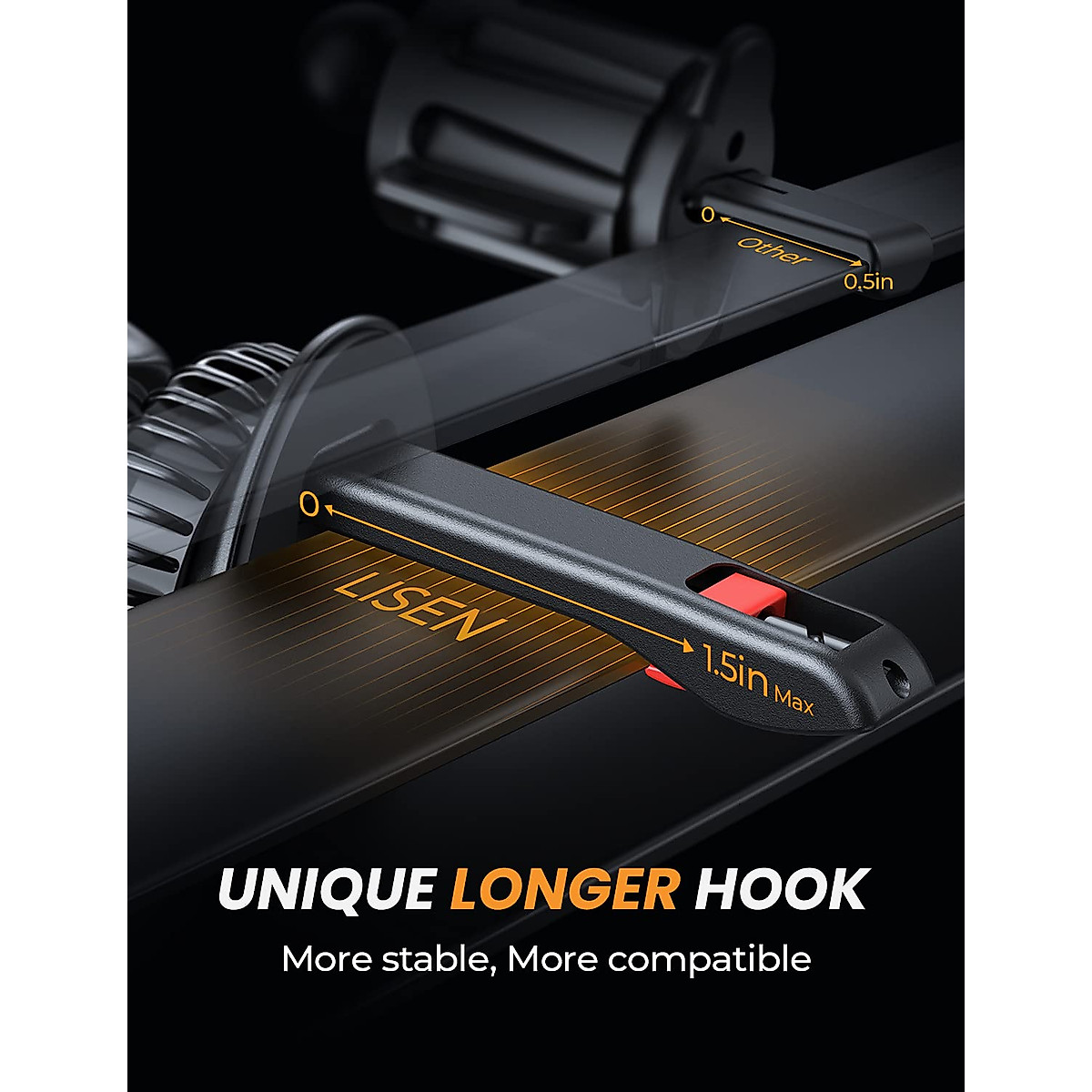 LISEN Magnetic Car Phone Holder for 6 Strong Magnets, 360 Rotatable, Fits 4.7-7.0in Phones, Universal Compatibility