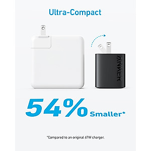 Anker 67W USB C Wall Charger, Anker 315 Charger, PIQ 3.0 Compact & Foldable Fast Charger, for MacBook Pro/Air, iPhone 15/15 Pro/15 Pro Max/14/14 Pro/14 Pro Max, iPad, Galaxy, Pixel, AirPods, & More