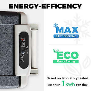 Setpower AJ40 Portable Refrigerator,Portable Freezer,42 Quart(40L) Electric Cooler,Car Refrigerator,12/24V DC Cable & 110/240V AC,Car Fridge for Camping,Truck,Travel,Fishing,3-YEAR Warranty