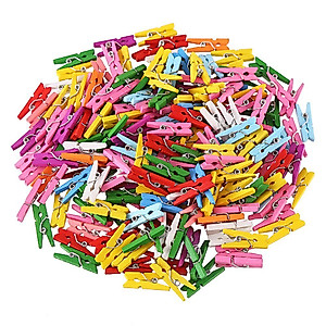 DECORA 2.5cm Multicolor Wood Mini Clothespin 72 pieces in One Package