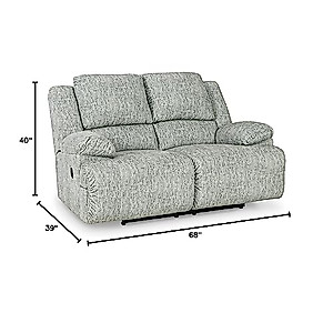 Signature Design by Ashley McClelland Transitional Reclining Loveseat, Light Gray