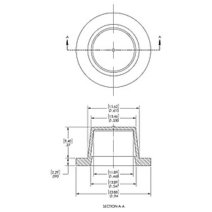 Caplugs WW-6 WW Series – Plastic Tapered Cap & Plug with Wide Thick Flange, 1000 Pack, Yellow LD-PE, Cap OD 0.468" x Plug ID 0.615" Threaded and Non-Threaded Protection, Masking (99191374)