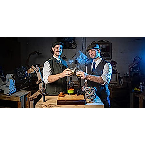 Higher Order Cocktail Smoker Kit -USA Handcrafted |Smoker, Turbo Torch, Woodchip Blend| Old Fashioned Chimney Drink Smoker for Cocktails, Whiskey Smoker Kit Bourbon Smoker Kit Smoke Infuser (Maple)