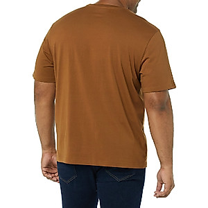 Amazon Essentials Men's Regular-Fit Short-Sleeve Crewneck Pocket T-Shirt, Pack of 2, Black/Brown, X-Large