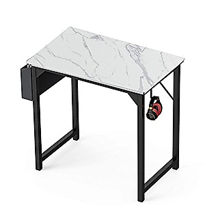 OLIXIS Modern Black Outdoor Lounge Chair, 40 Inches, White Marble