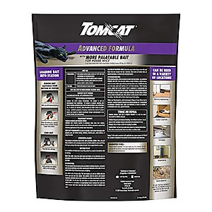 Tomcat Mouse Killer Refillable Bait Station with Advanced Formula Bait, 1 Station and 12 Poison Block Refills