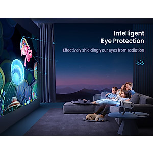 Portable Mini Projector 1080P Supported, Movie Projector w/ Tripod & 55,000 Hrs Lamp Life, Acrojoy Multimedia Home Theater Projector, Compatible with TV Stick, HDMI, VGA, USB, Laptop, Smartphone