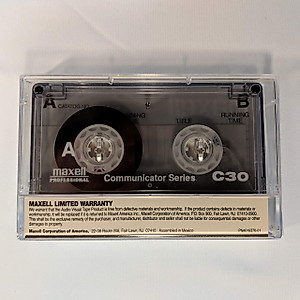 Box of 10 Maxell Professional Industrial Communicator Series Cassette Tapes C30