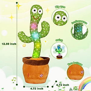 Baby Dancing Cactus for Baby Toys Boys Girls, Dancing Cactus Mimicking Toy Talking Cactus Toy Baby Toys, Singing Sunny Cactus Talking Imitation Toys Glowing Musical Toys Children's Educational Toys