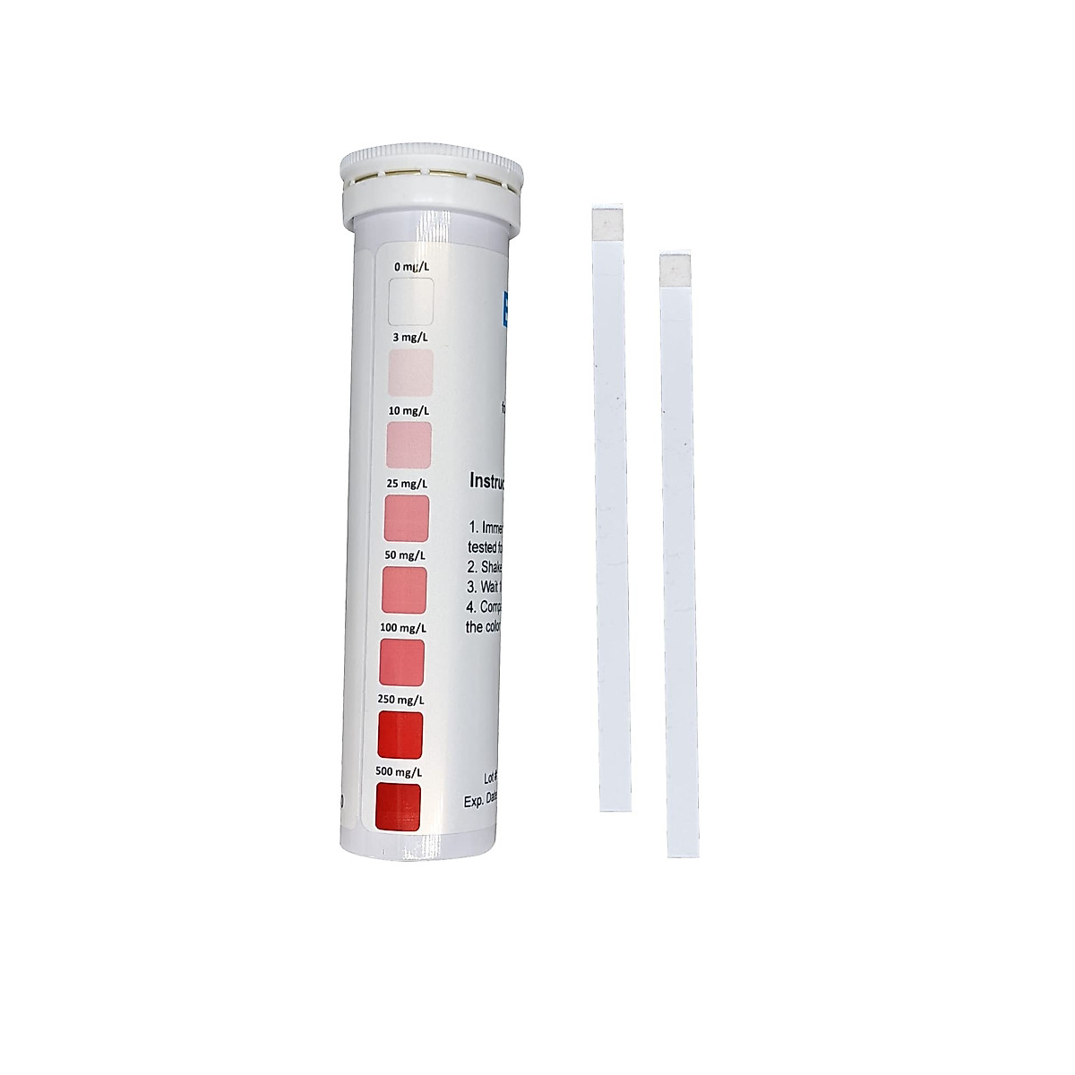 Iron Test Strip 0-500 PPM aqueous Fe2+ (Ferrous) Iron [50 Strips]