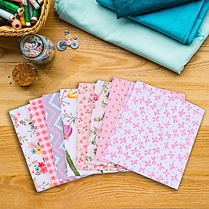 8Pcs 18" x 22" Cotton Fabric DIY Making Supplies Quilting Patchwork Fabric Fat Quarter Bundles DIY for Quilting Patchwork Cushions Cotton Fabric for Patchwork (Style-6)